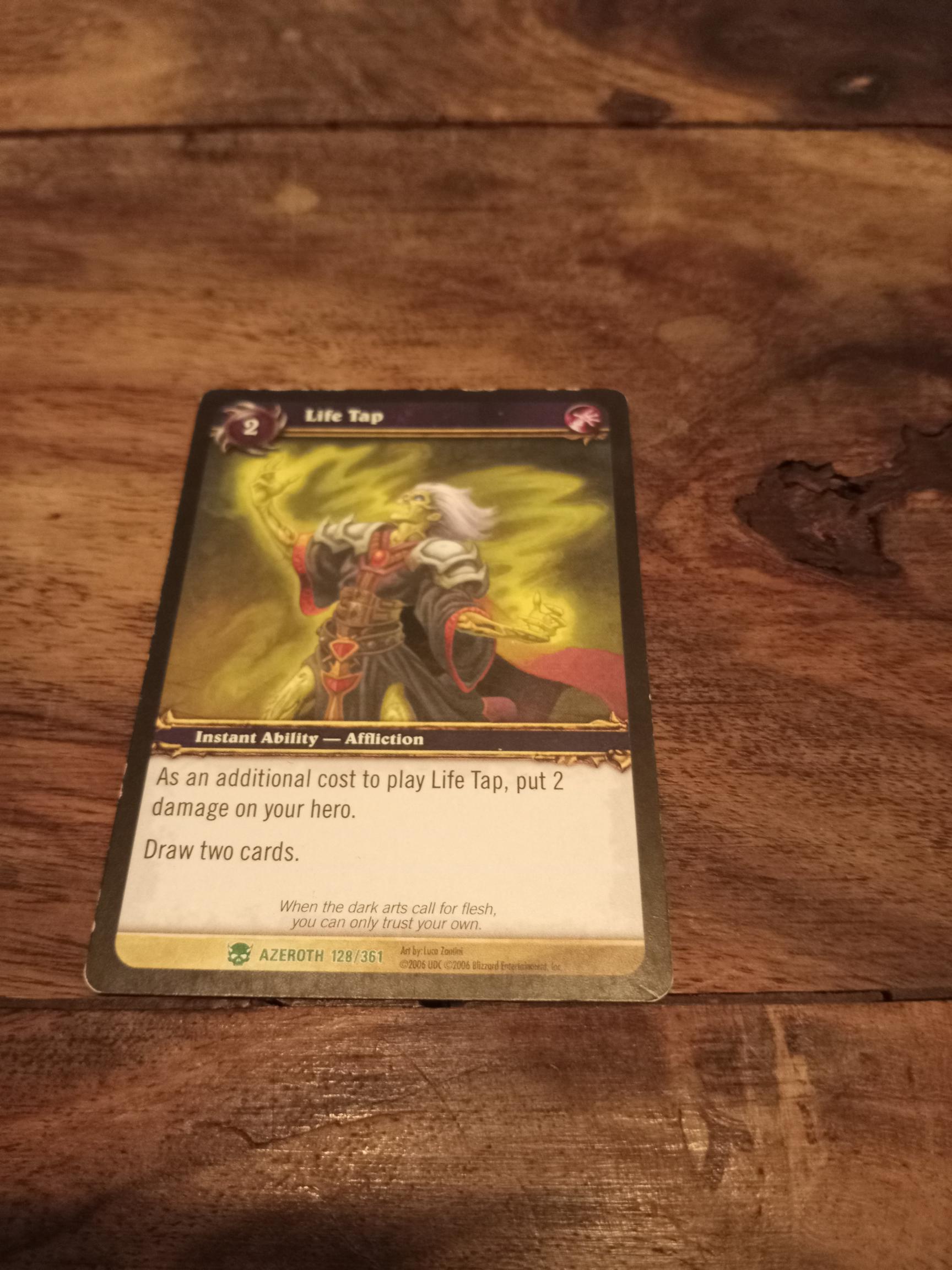 World of Warcraft Life Tap Azeroth Trading Card – AllRoleplaying.com
